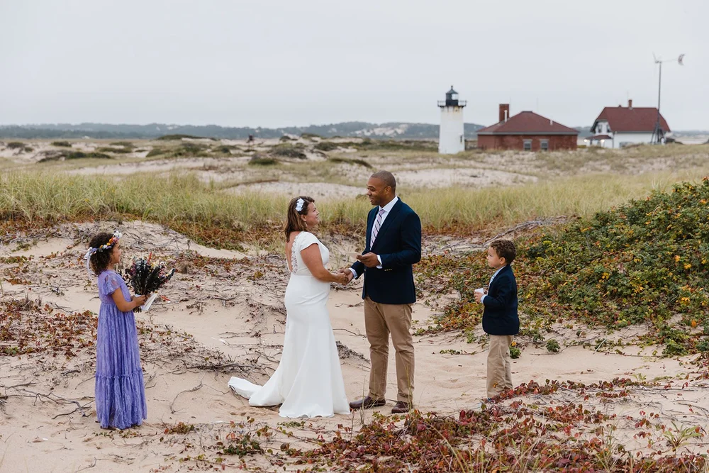 Cape Cod National Seashore Elopement with Kids | Cape Cod Elopement ...