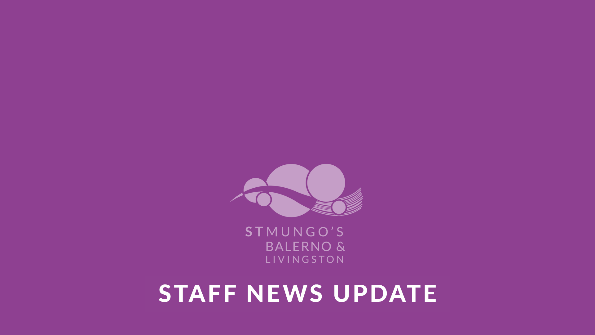 Staff News Update — St Mungo's Church Balerno & Livingston