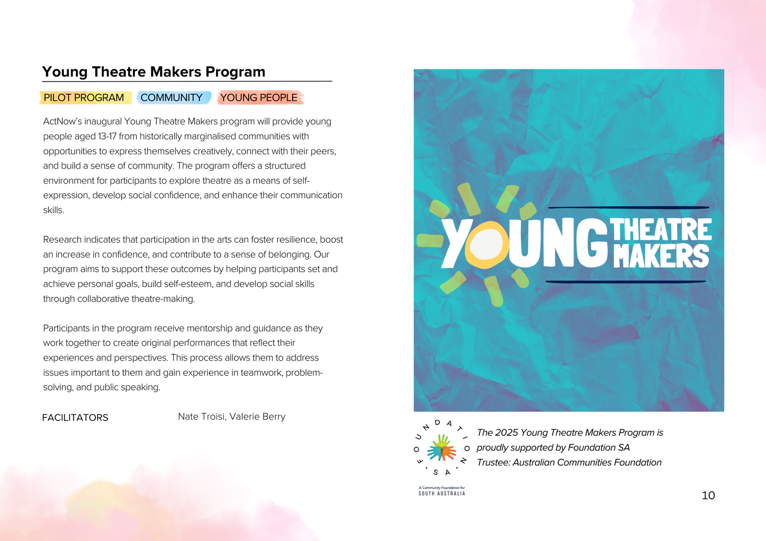 Program 2025 — ActNow Theatre