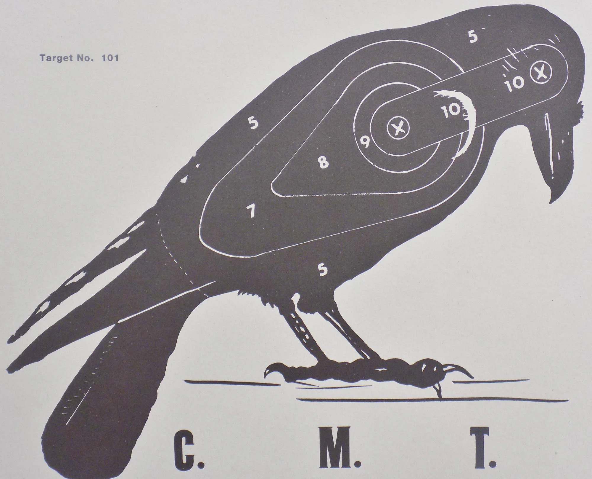 100 Yd 8 Ring Black Target TG2406 — The NMLRA