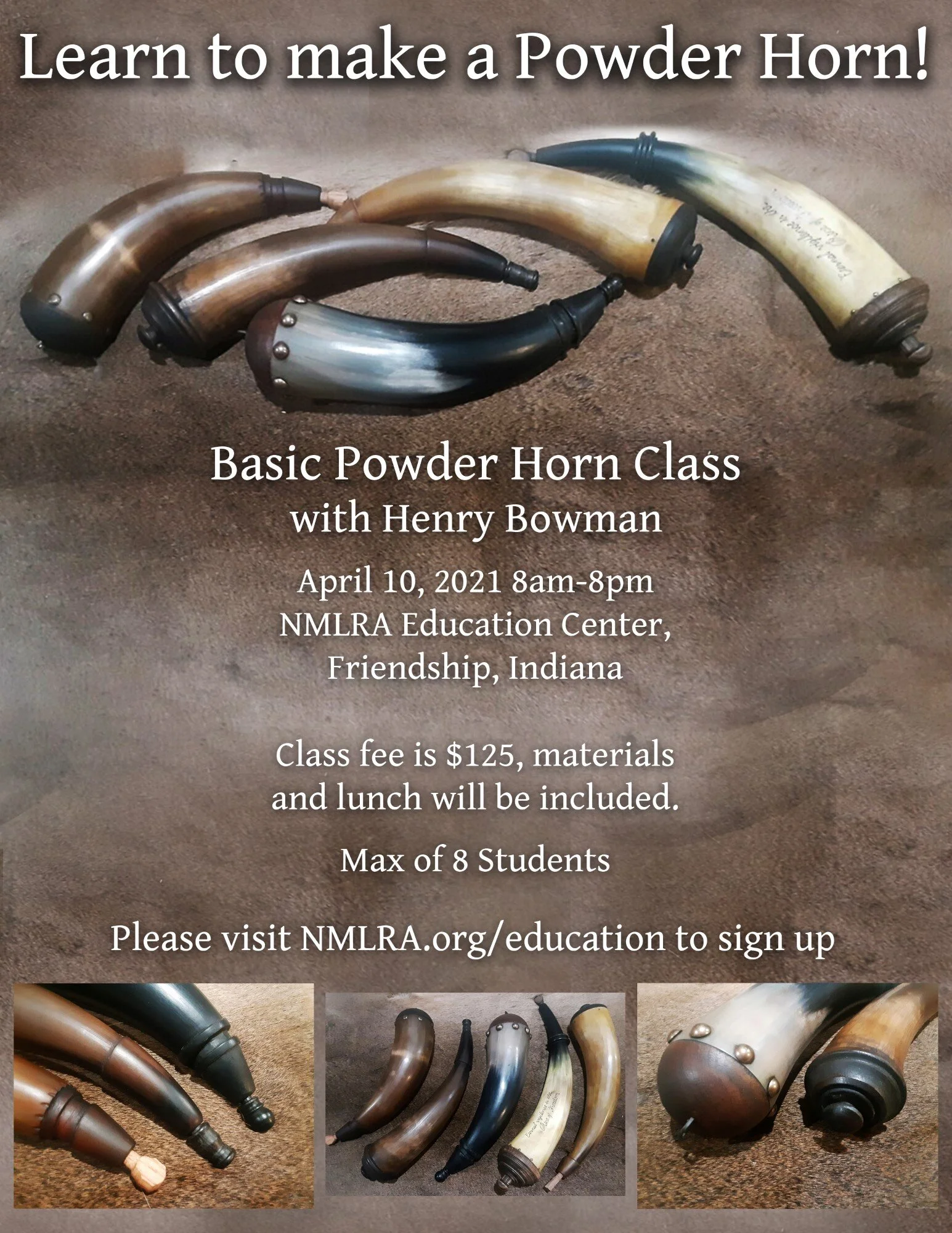 Basic Powder Horn Class with Henry Bowman — NMLRA
