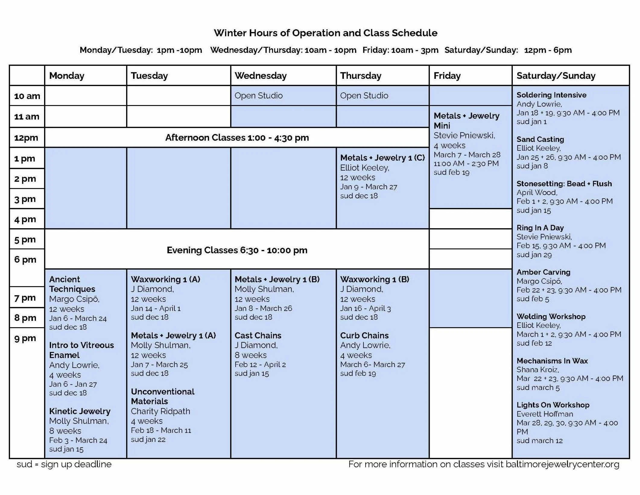 Calendar and News — Baltimore Jewelry Center