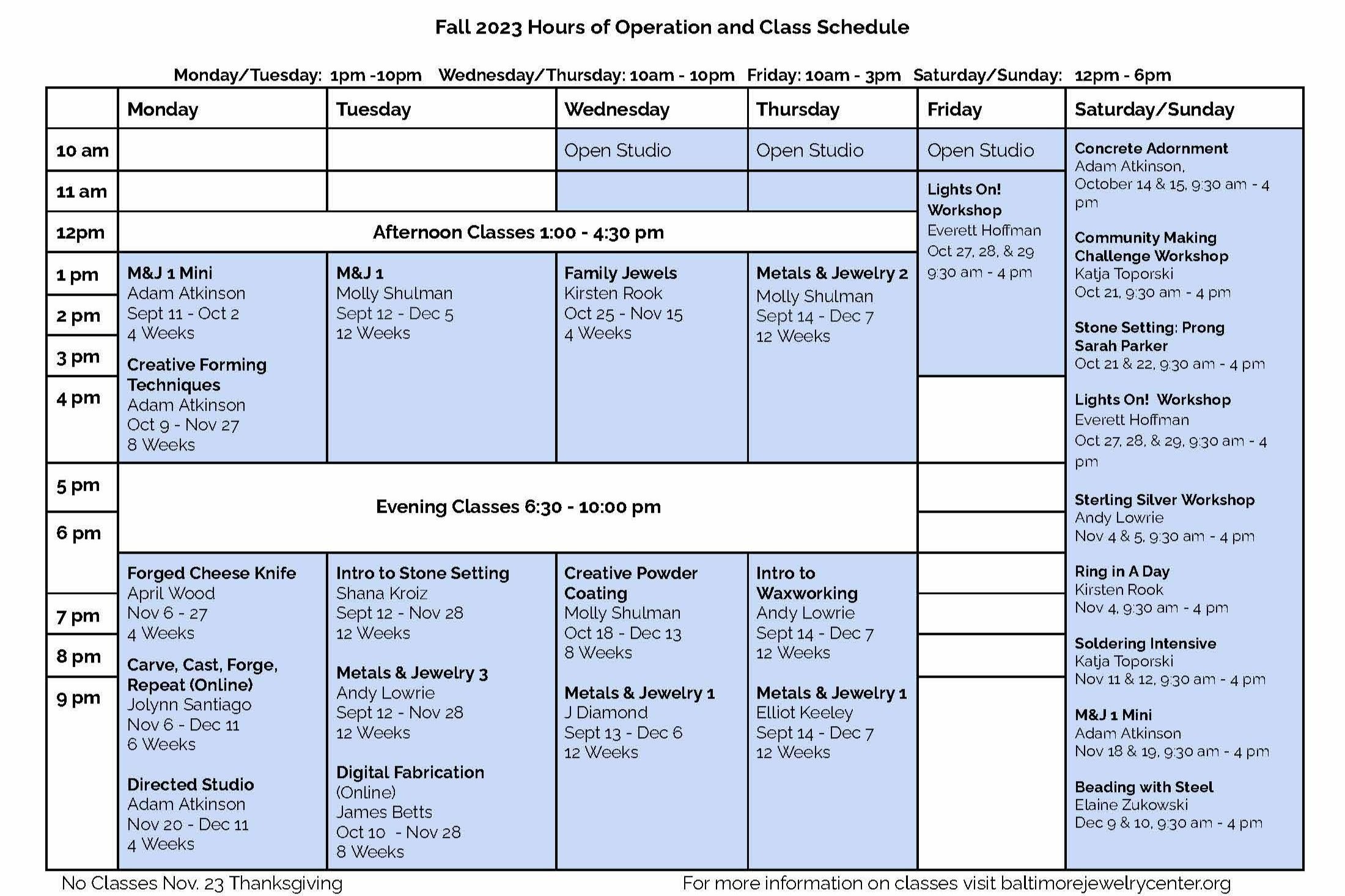 Calendar and News — Baltimore Jewelry Center