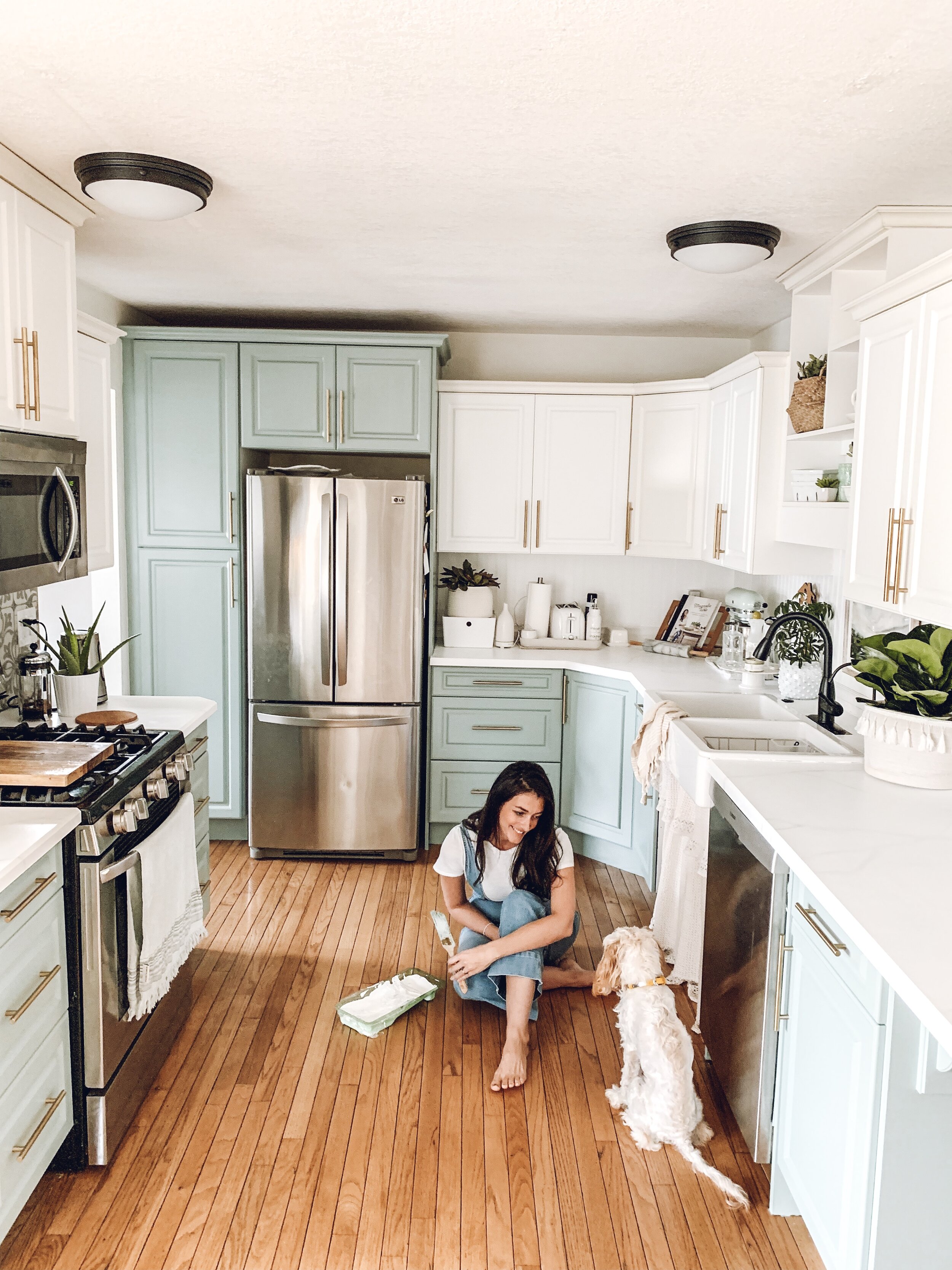 How to DIY Painted kitchen Cabinet Tutorial - The Beauty Revival
