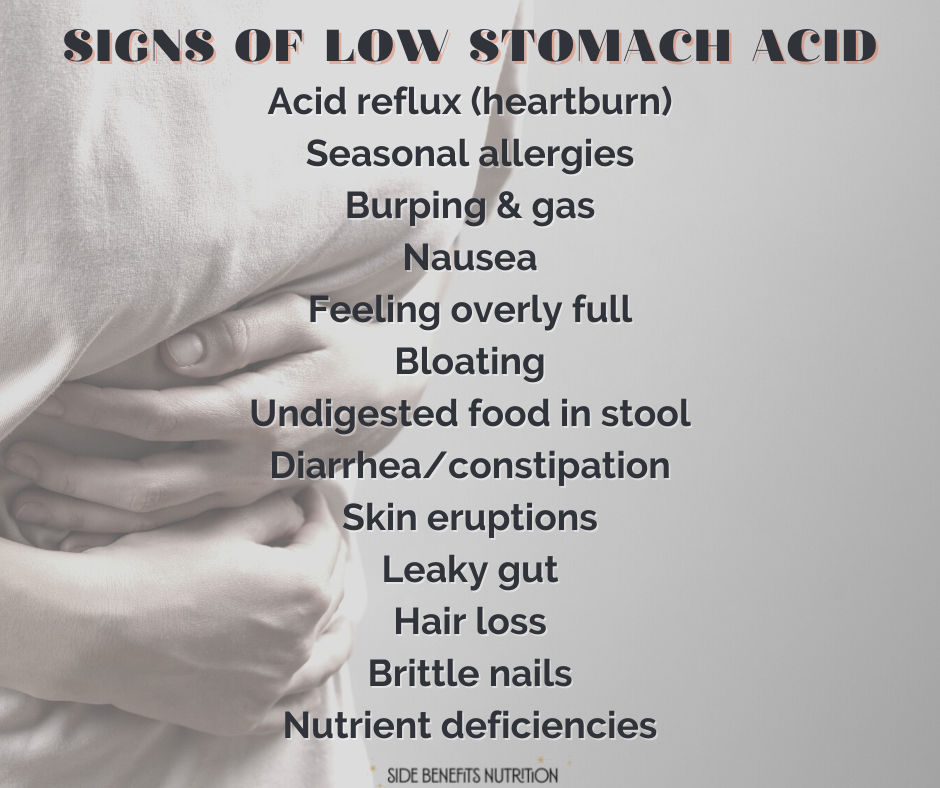 Think you have low stomach acid? — Side Benefits Nutrition