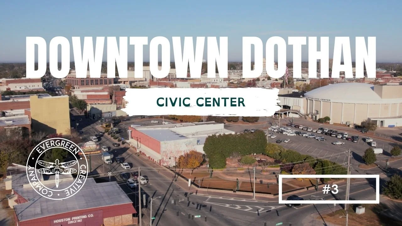 Drone Video | Downtown Dothan, Alabama #8. Denny Vision slow rise ...