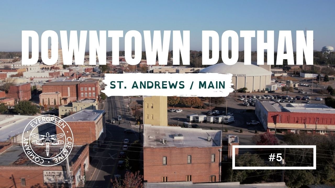 Drone Video | Downtown Dothan, Alabama #8. Denny Vision slow rise ...
