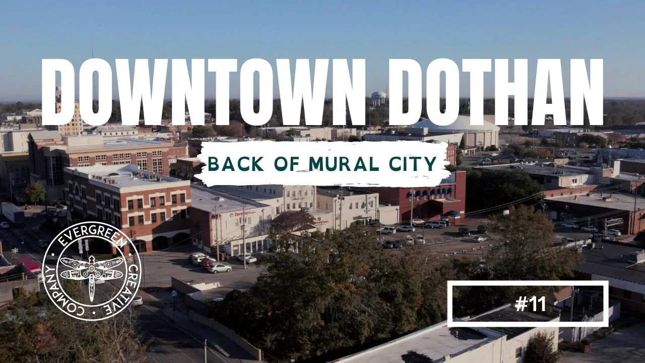Panoramic drone photo of Downtown Dothan Sunset — Evergreen Creative ...