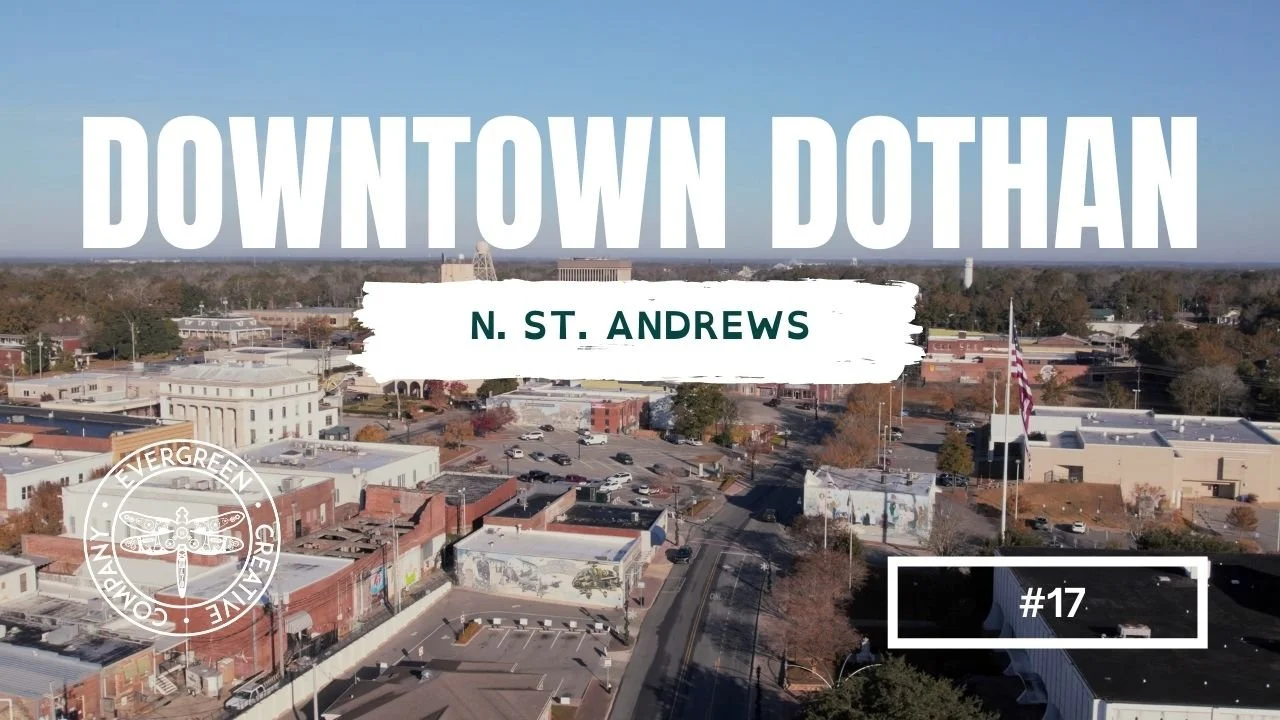 Drone Video | Downtown Dothan, Alabama #8. Denny Vision slow rise ...