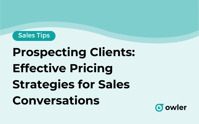 Prospecting Clients: Effective Pricing Strategies for Sales Conversations — Owler