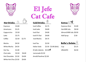 Coffee Menu — El Jefe Cat Café