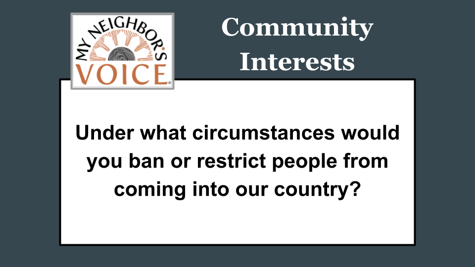 Slides Community Interests — My Neighbor's Voice
