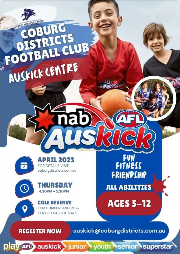 Coburg Districts Auskick — COBURG DISTRICTS FOOTBALL CLUB