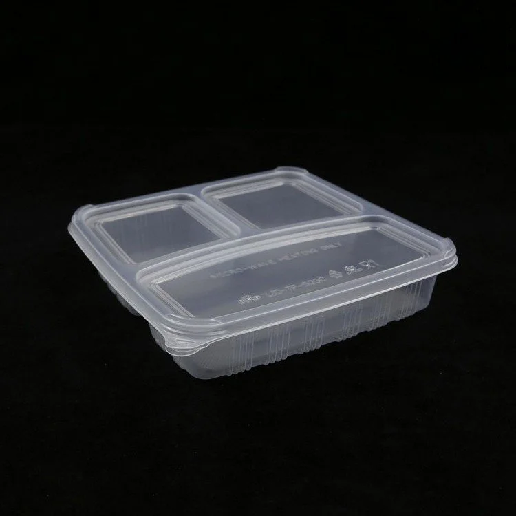 3 Compartment Container - CON-TF-SQ3C - Microwaveable PP Containers ...