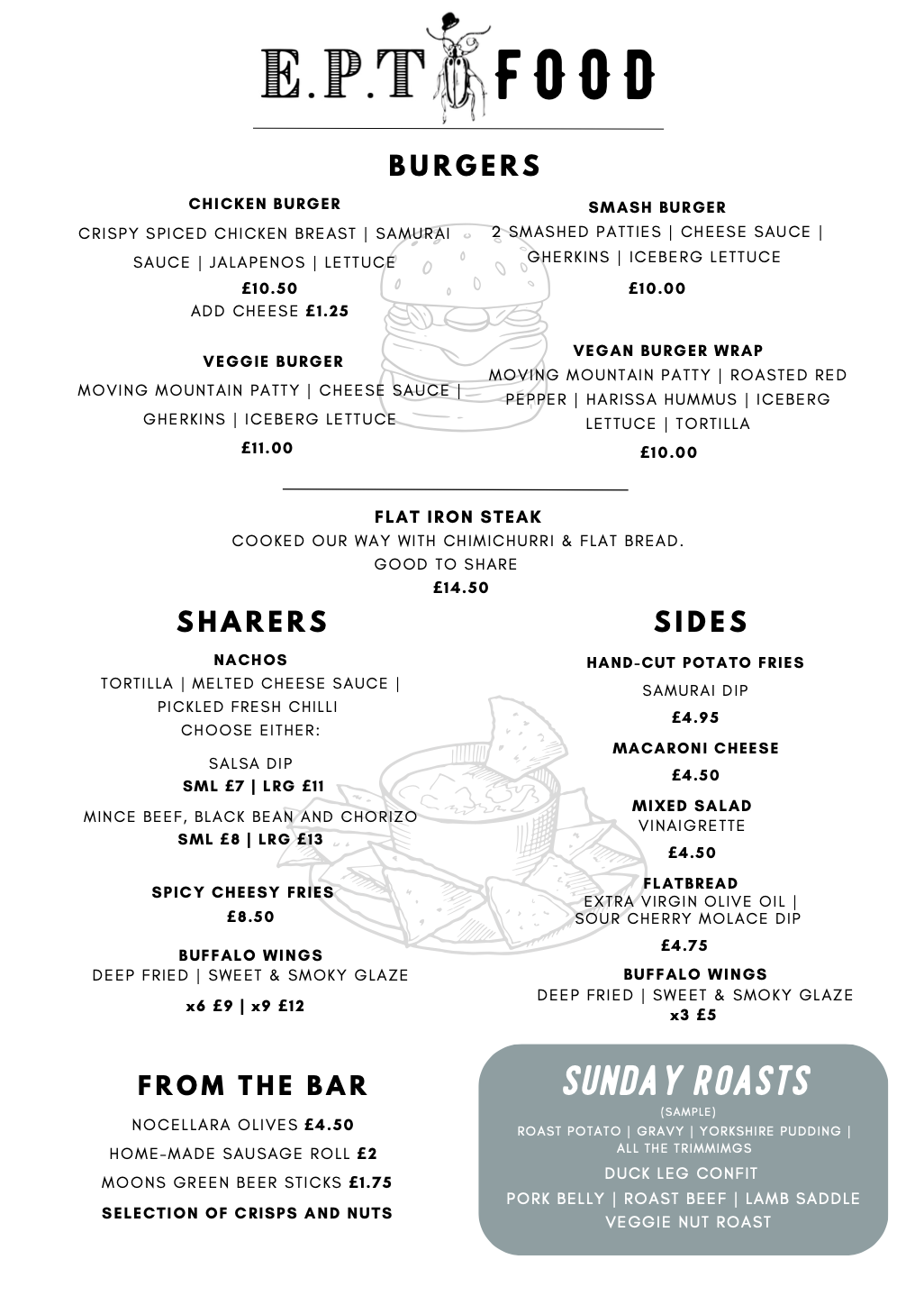 Menus — The Elm Park Tavern