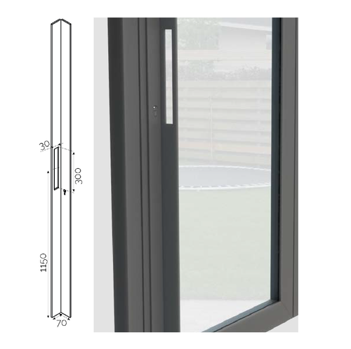 Onze deurtrekkers — Push Pull - Mato's aluminium deurtrekker