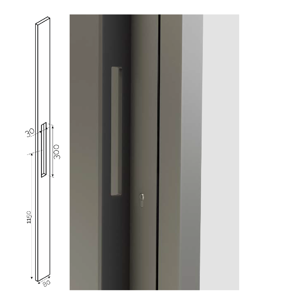 Onze deurtrekkers — Push Pull - Mato's aluminium deurtrekker