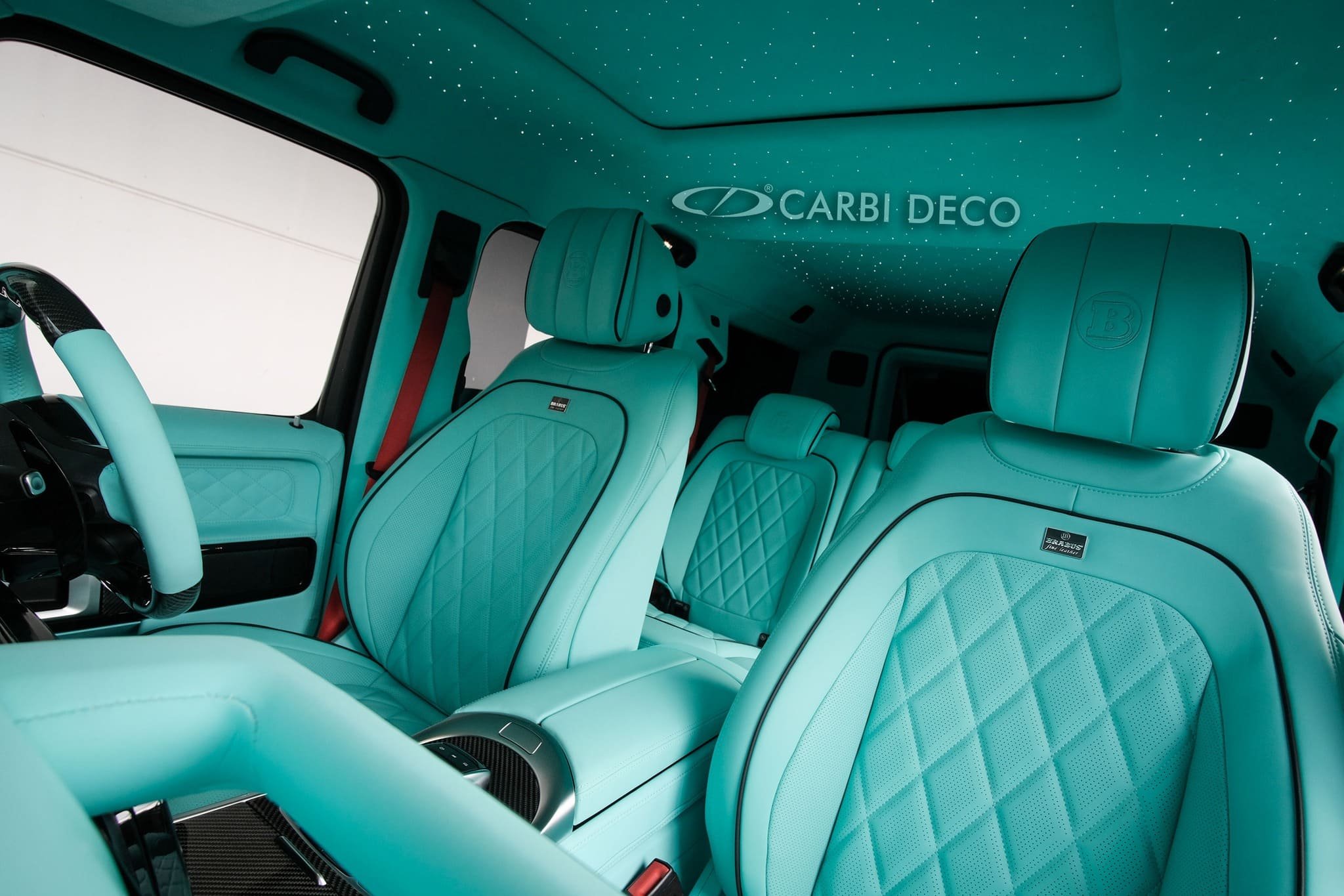Mercedes Benz G63 AMG W464 Tiffany Blue Custom Interior — CARBI DECO