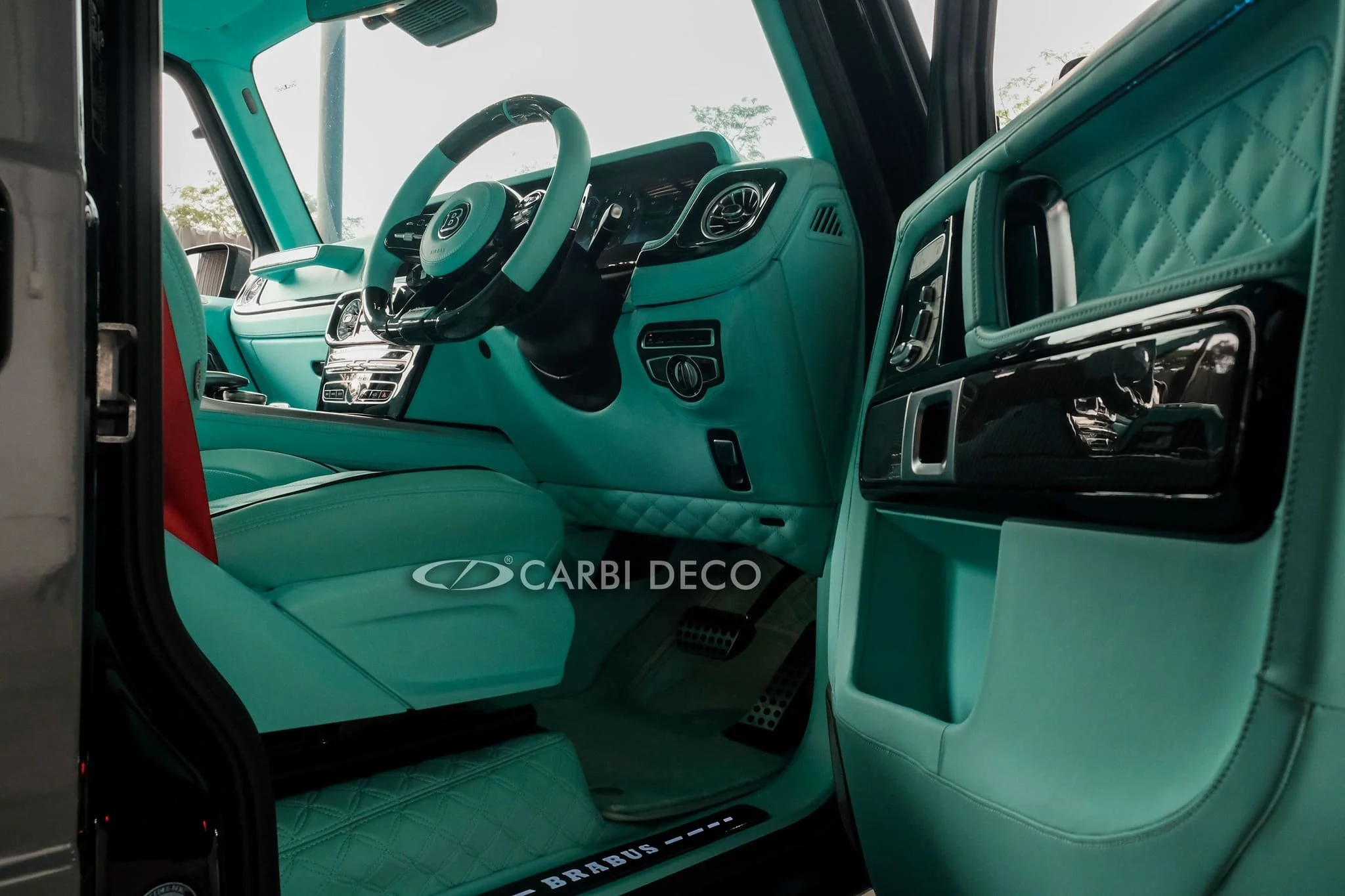 Mercedes Benz G63 AMG W464 Tiffany Blue Custom Interior — CARBI DECO