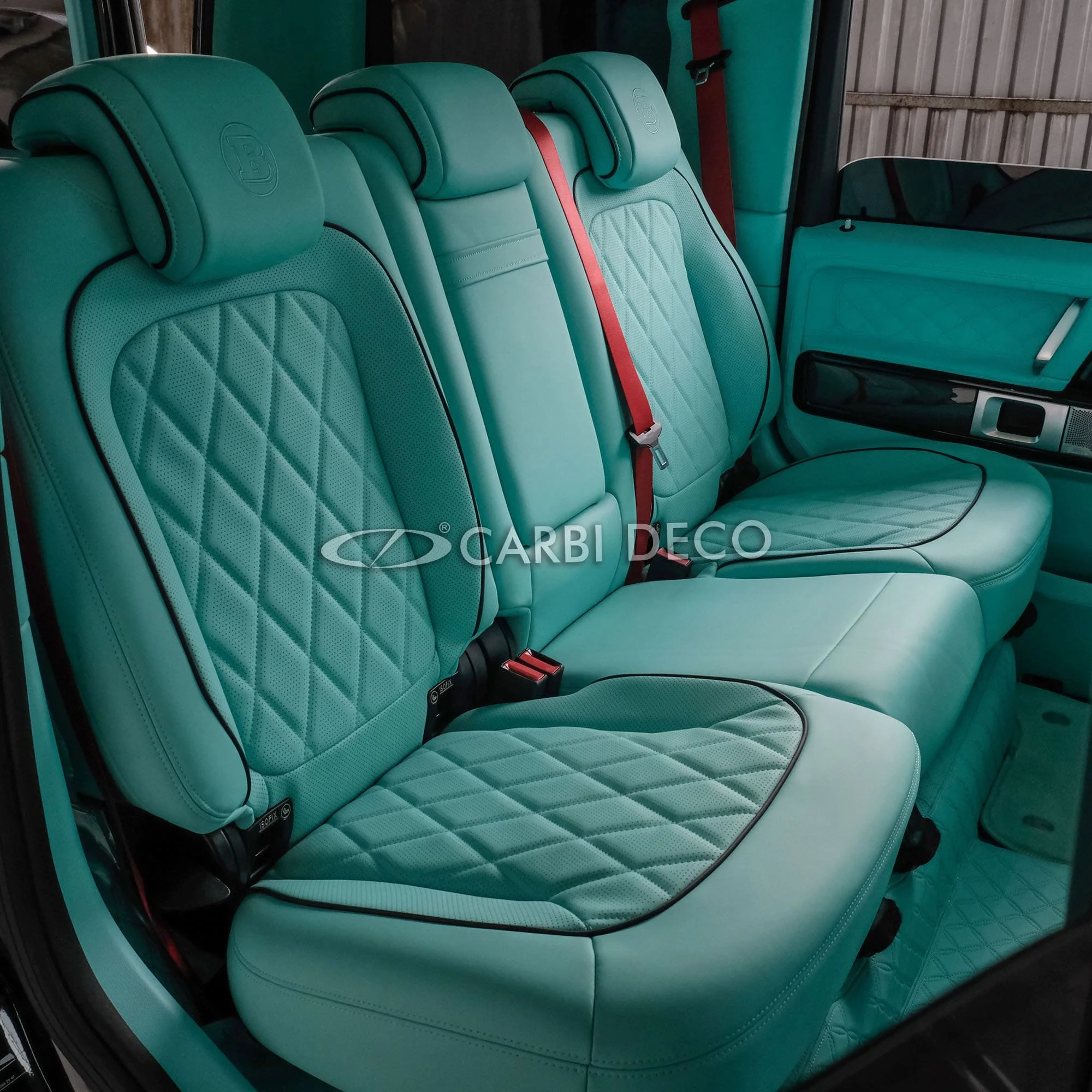 Mercedes Benz G63 AMG W464 Tiffany Blue Custom Interior — CARBI DECO
