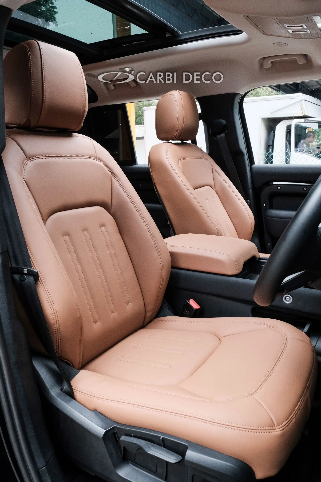 Land Rover Defender 110 Leather Seats Nappa Leather Brown — CARBI DECO