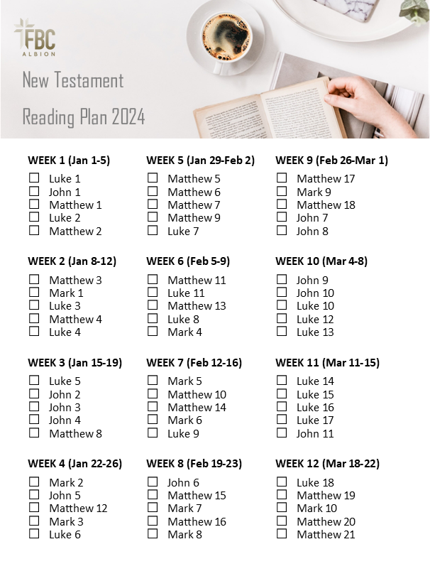 2024 NT Reading Plan — FBC Albion