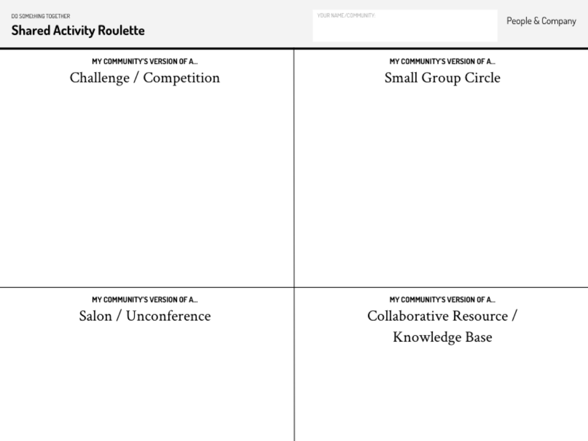 Community building resources | Get Together