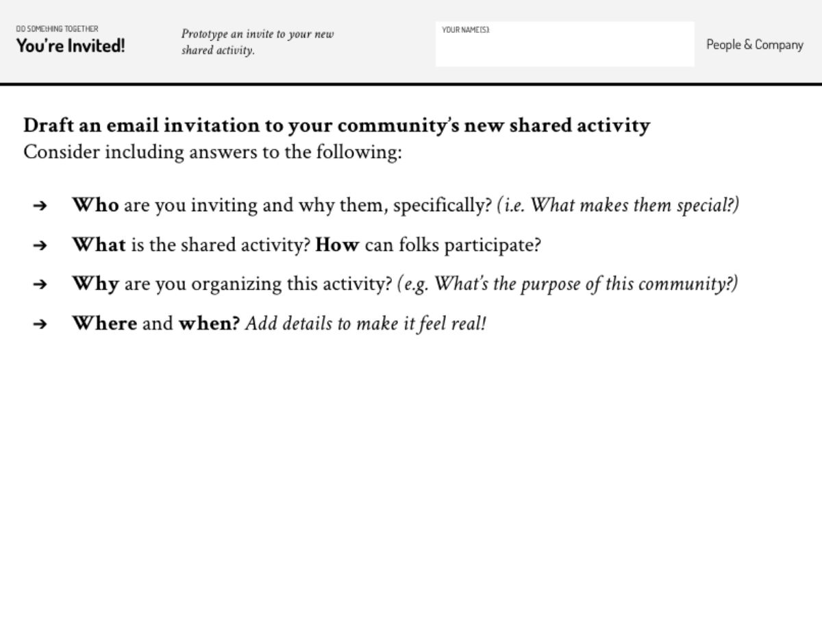 Community building resources | Get Together