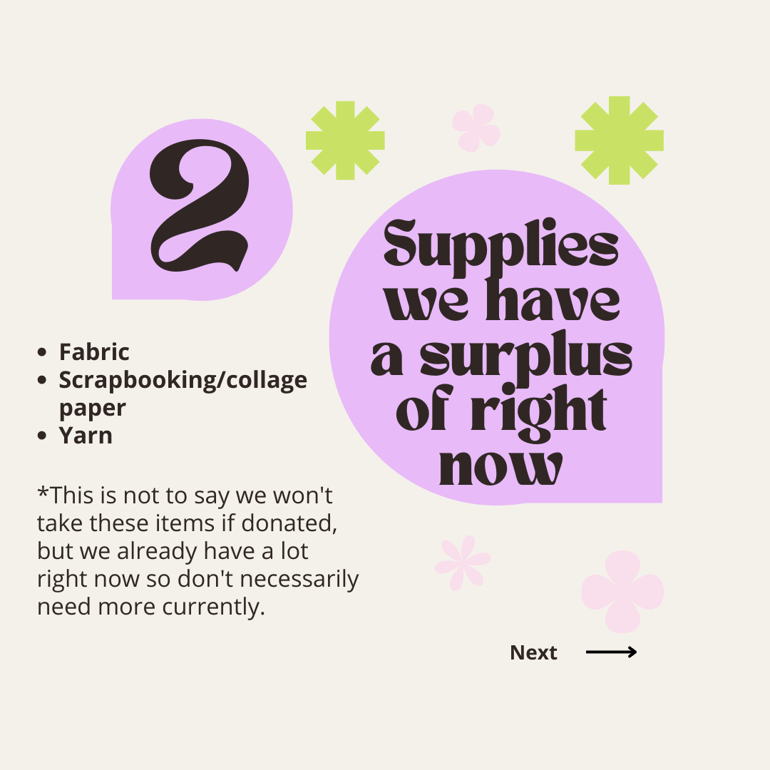 Donate Art Supplies — Broad Room