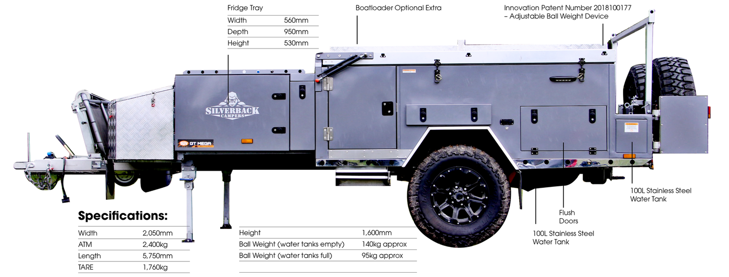 GT Mega 6 SUV Offroad Camper Trailer | Silverback Campers & Carvans ...