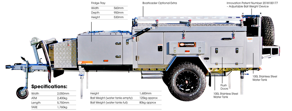 SUV GT Mega 4 SUV Offroad Camper Trailer | Silverback Campers ...