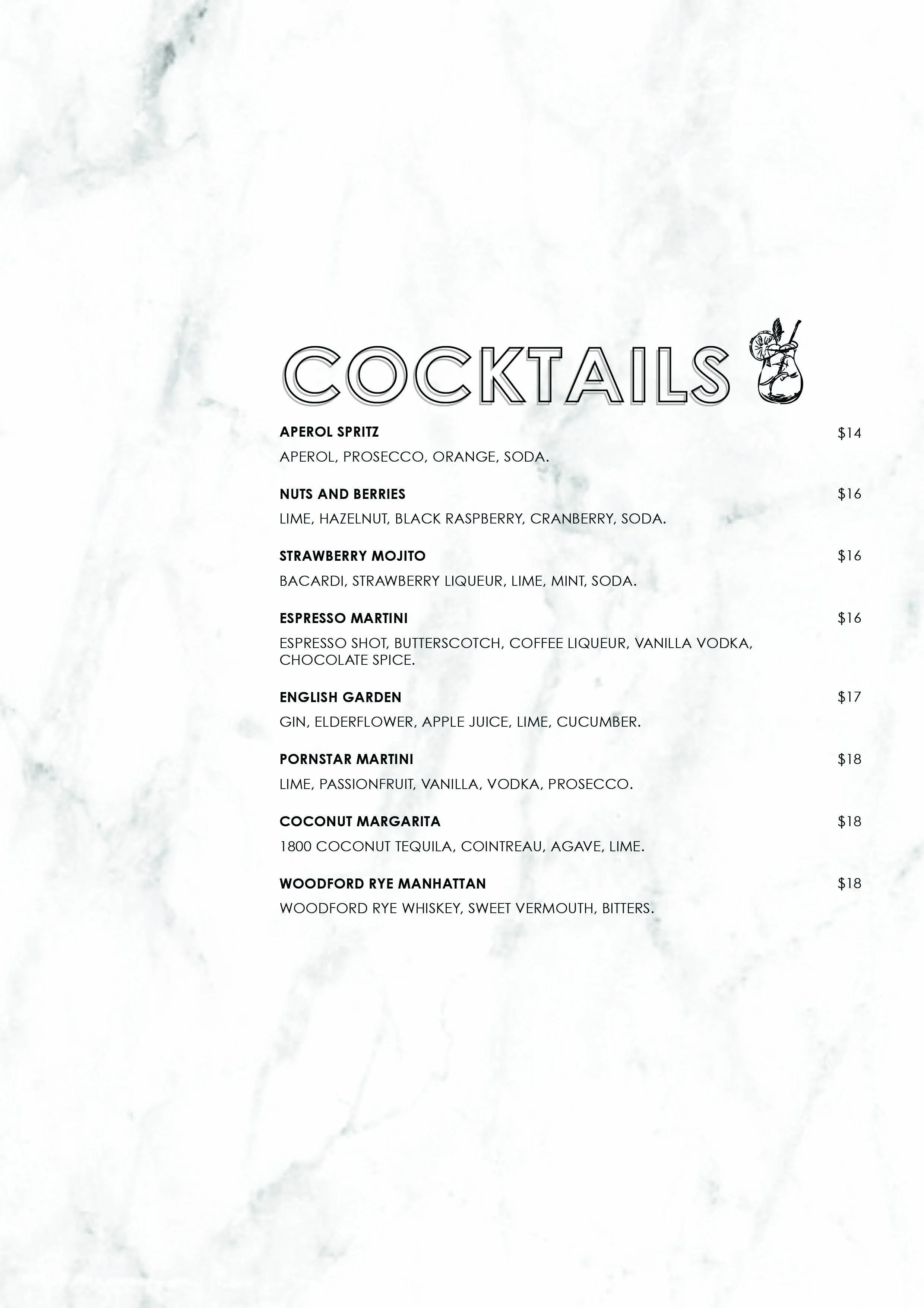 Menu — Sir loin's bar and grill
