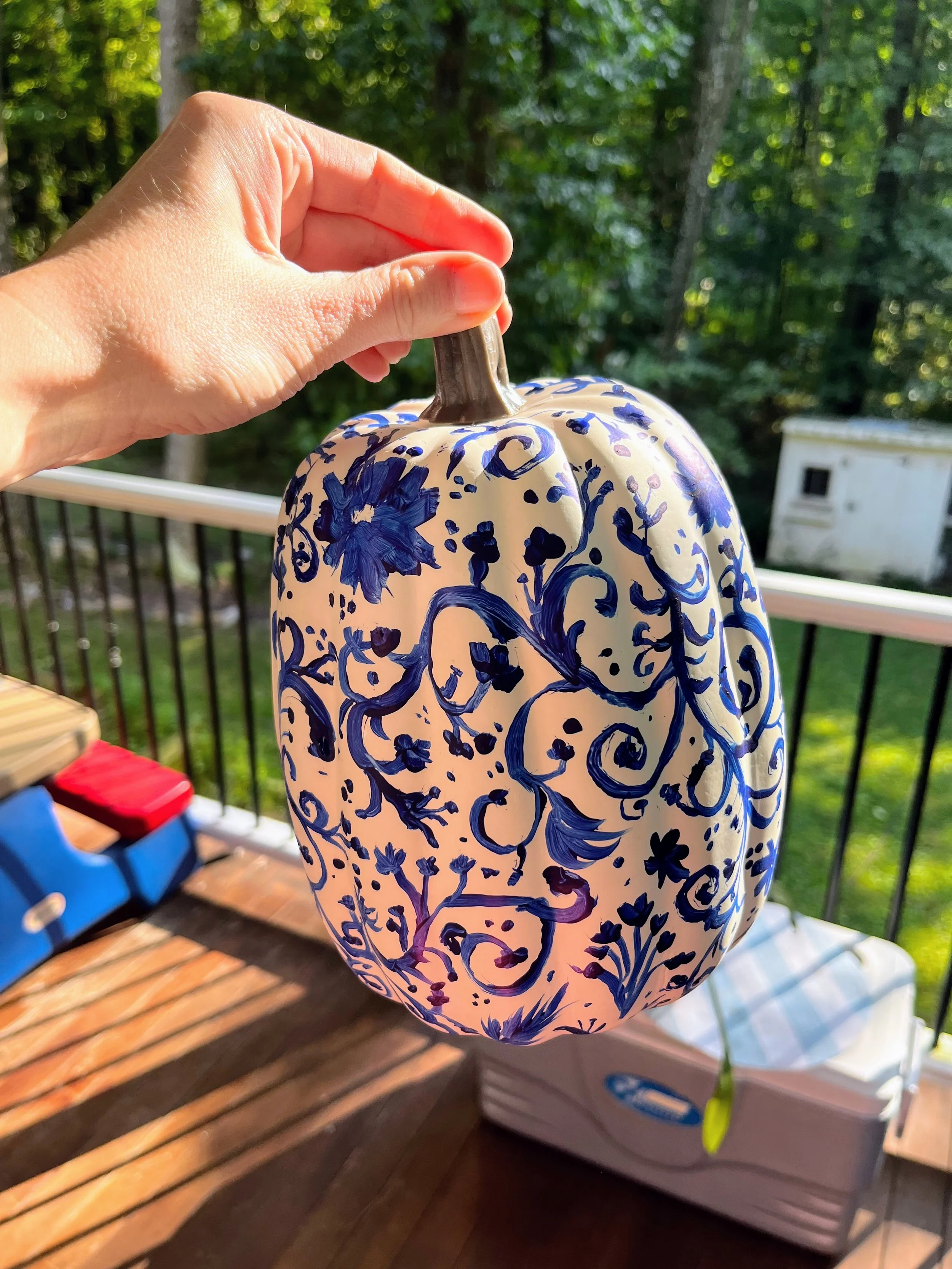 DIY Fall Decor--Painted Pumpkins — Unpolished Ponderings