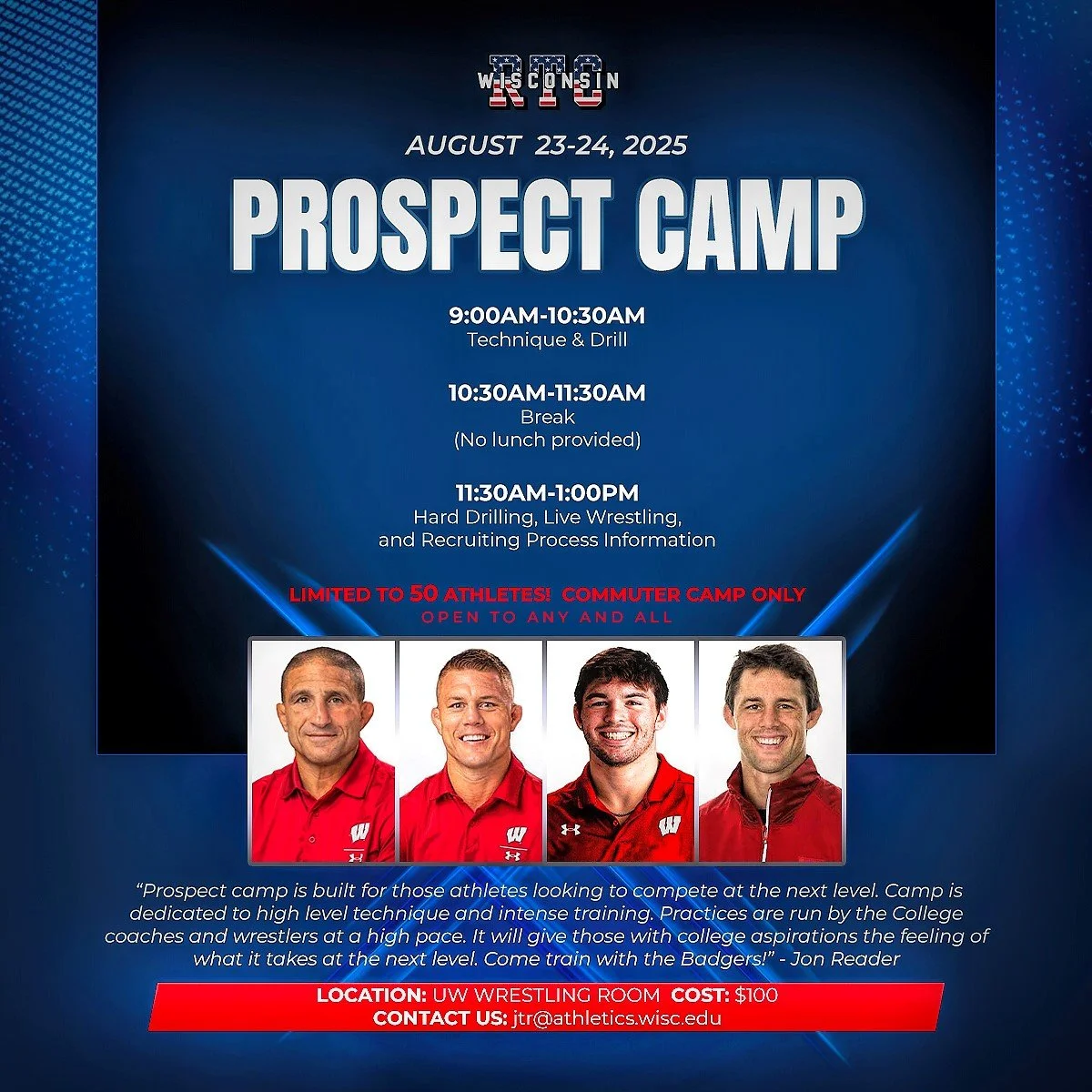 WRTC Prospect Camp — Wisconsin Regional Training Center