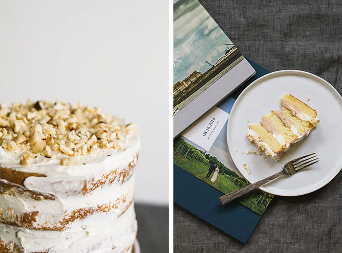 Mini Golden Cake with Chocolate Filling and a Hazelnut Buttercream ...