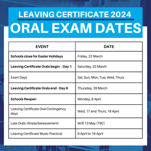 Leaving Cert 2024 Important Dates — ISSU | Irish Second-Level Students ...