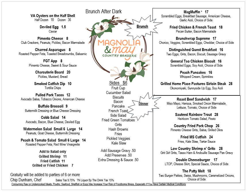 Memphis Brunch after dark at Magnolia & May — Magnolia & May