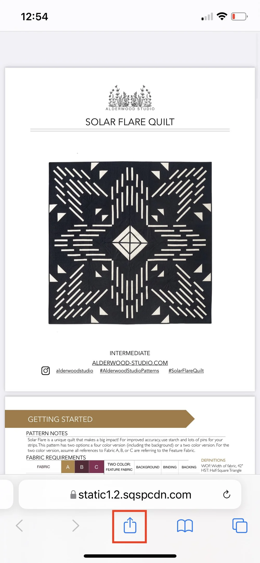 PDF Patterns on Phones and Tablets — Alderwood Studio • Modern Quilts ...