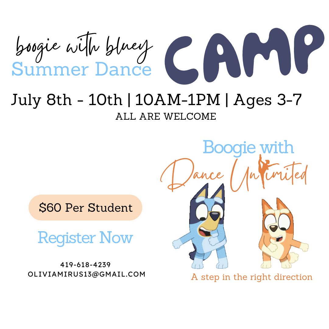 Boogie with Bluey Summer Dance Camp — Dance Unlimited
