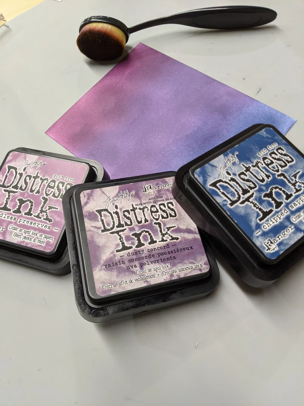 Blended Backgrounds and Stamping with Water — Art & Happiness