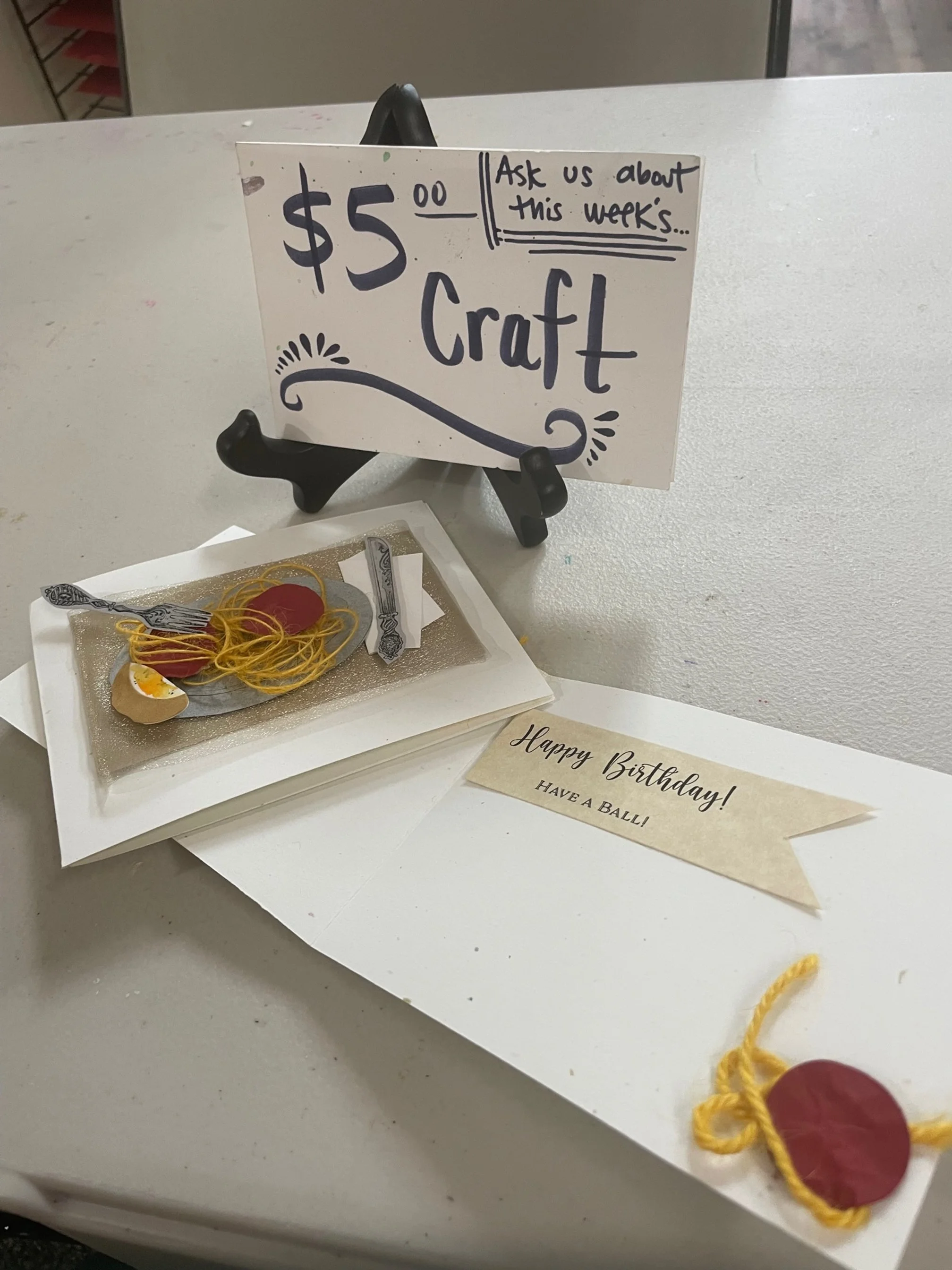 Spaghetti and Meatballs Card Make-and-Take — Art & Happiness