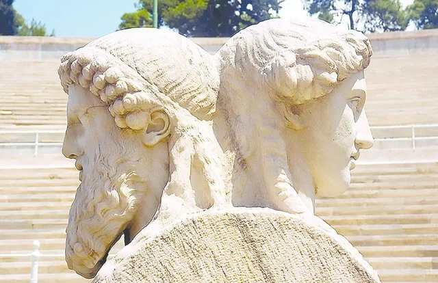 Roman God Janus Statue