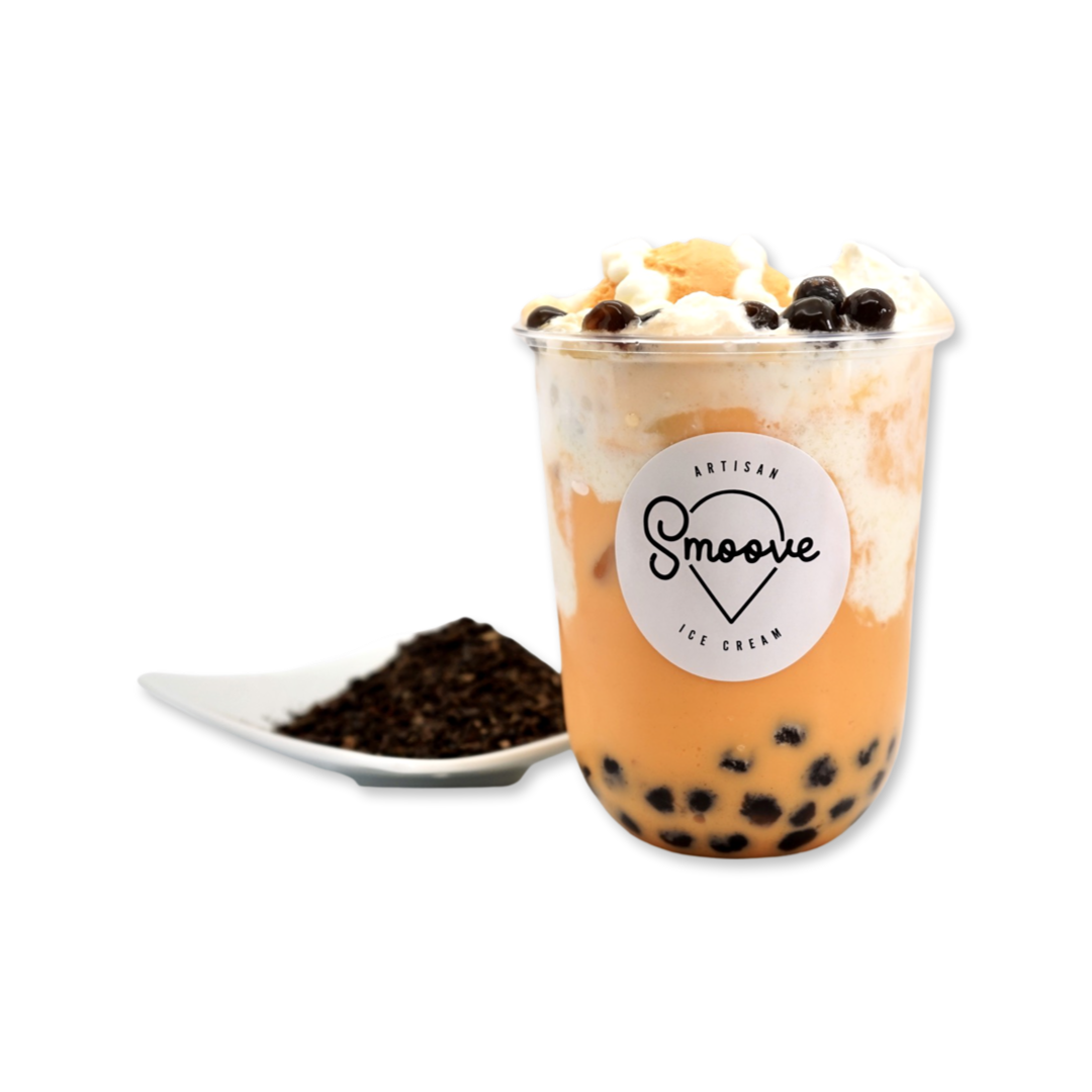 THAI TEA BOBA FLOAT — SMOOVE ICE CREAM
