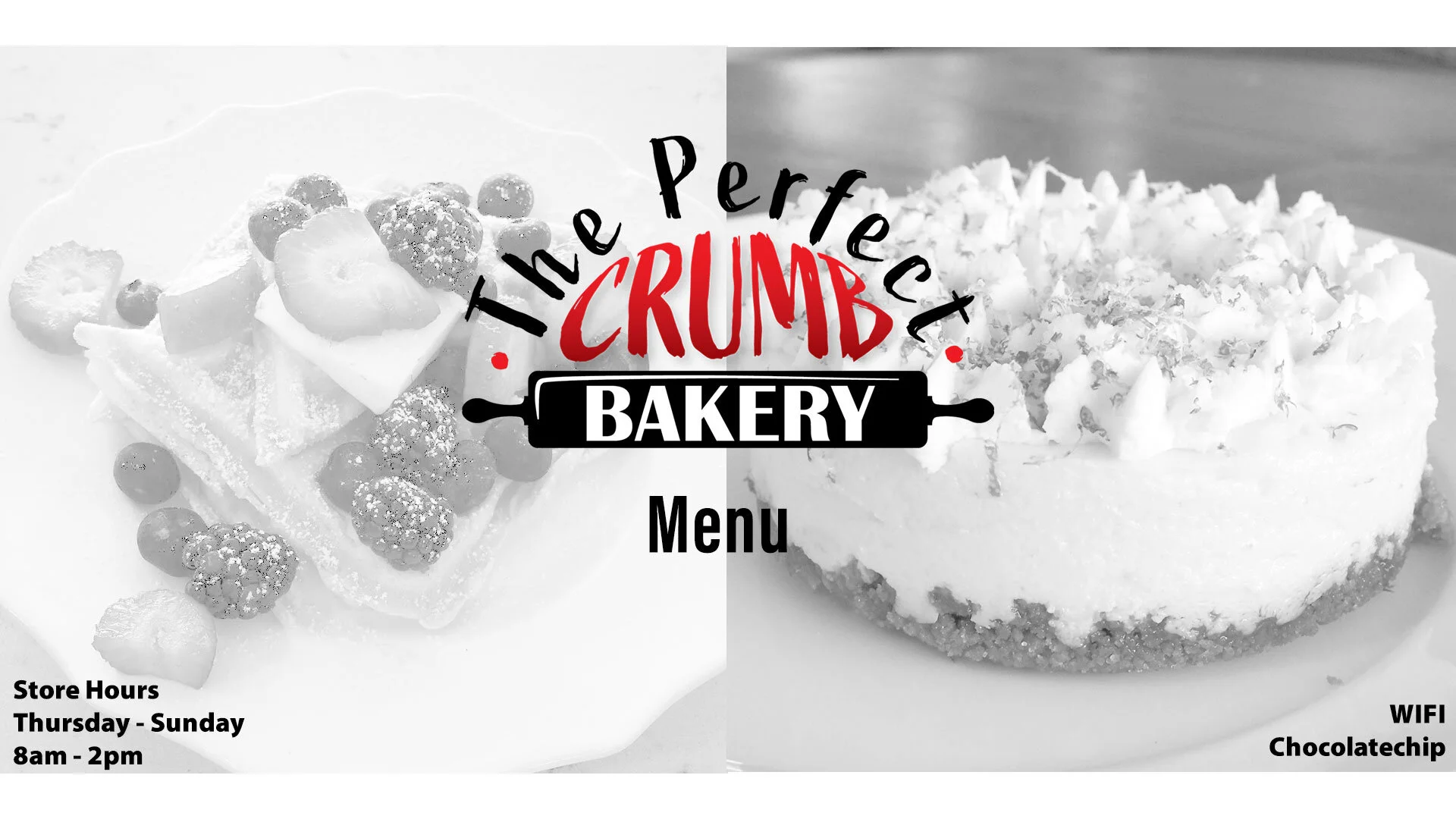 Menu — The Perfect Crumb Bakery