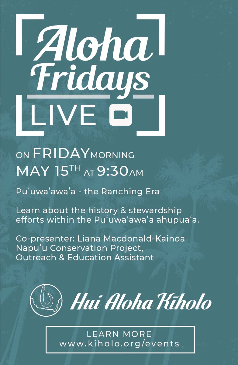 Aloha Fridays Live - Puʻuwaʻawaʻa - the Ranching Era — Hui Aloha Kiholo