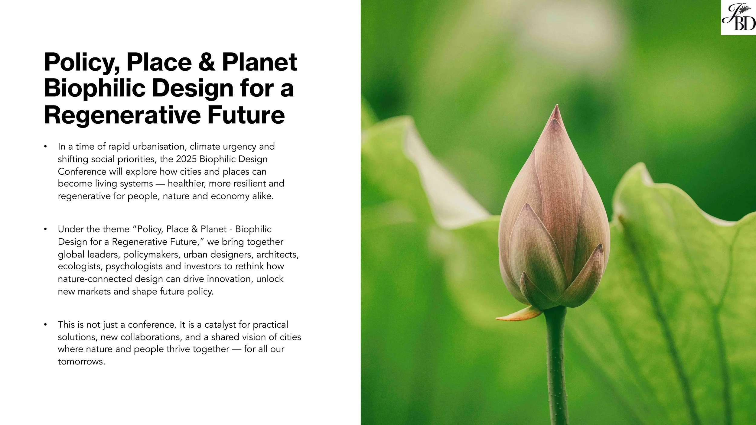 Biophilic Design Conference 2025 Westminster London — Journal of ...