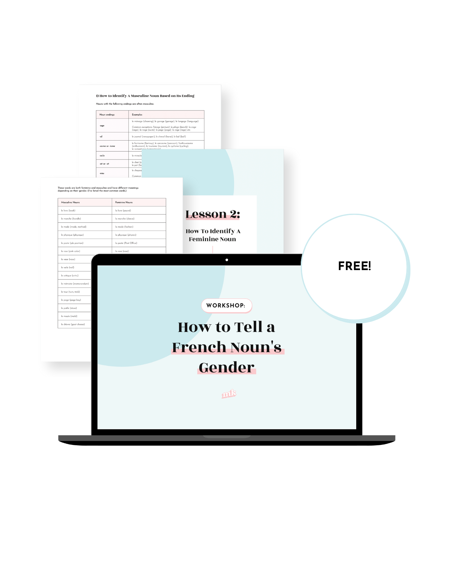 When is a French Noun Masculine or Feminine? — Mathilde Kien: French ...