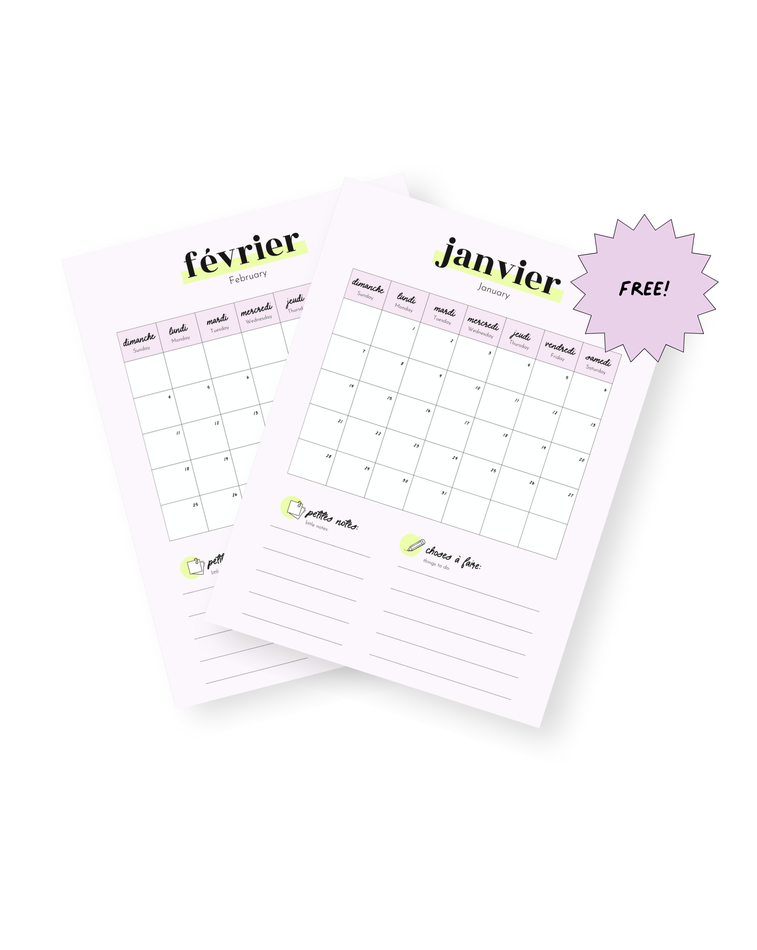 📅 2024 French-English Calendar — Mathilde Kien: French Made Easy Podcast