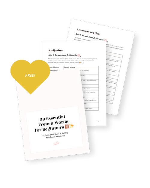 📔 50 Essential French Words for Beginners — Mathilde Kien: French Made ...