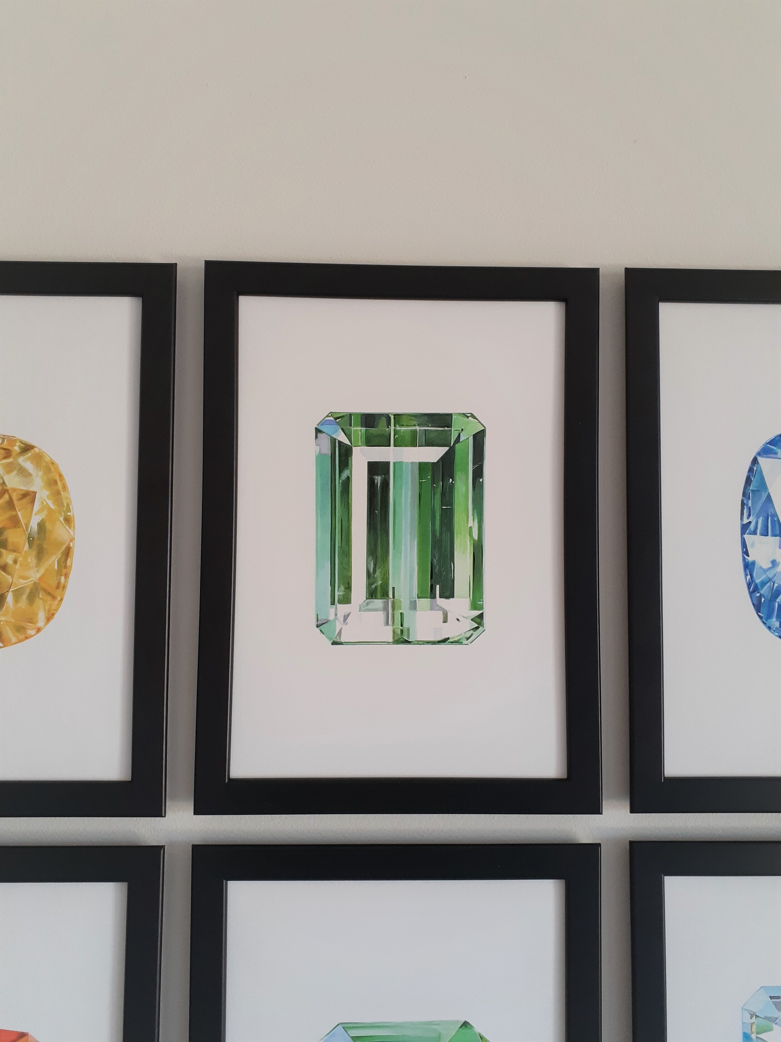 Green Tourmaline gemstone illustration print — REFINERY ROW